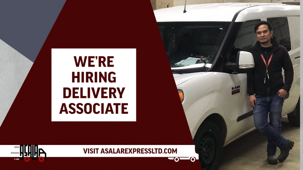 We are Hiring! Delivery Associate | Burnaby | Asalar Express